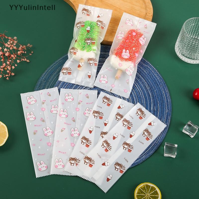 Ylph 50pcs Food Grade Ice Cream Bags Disposable Plastic Popsicle ...