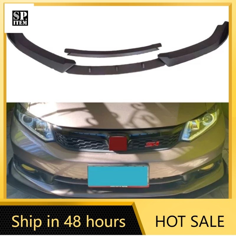 4pcs Bumper Lip Front Double Blade UNIVERSAL NEW VERSION Spoiler Chin ...