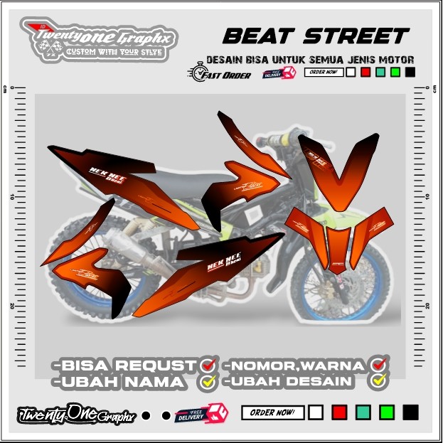 Beat street decal custom design new simple design | Shopee Philippines
