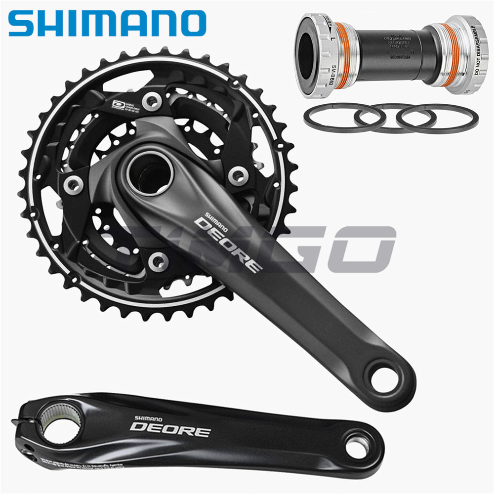Shimano Deore FC-M610 MTB Mountain Bike 3x10 Speed Crankset Hollowthch II 42-32-24T Triple ...