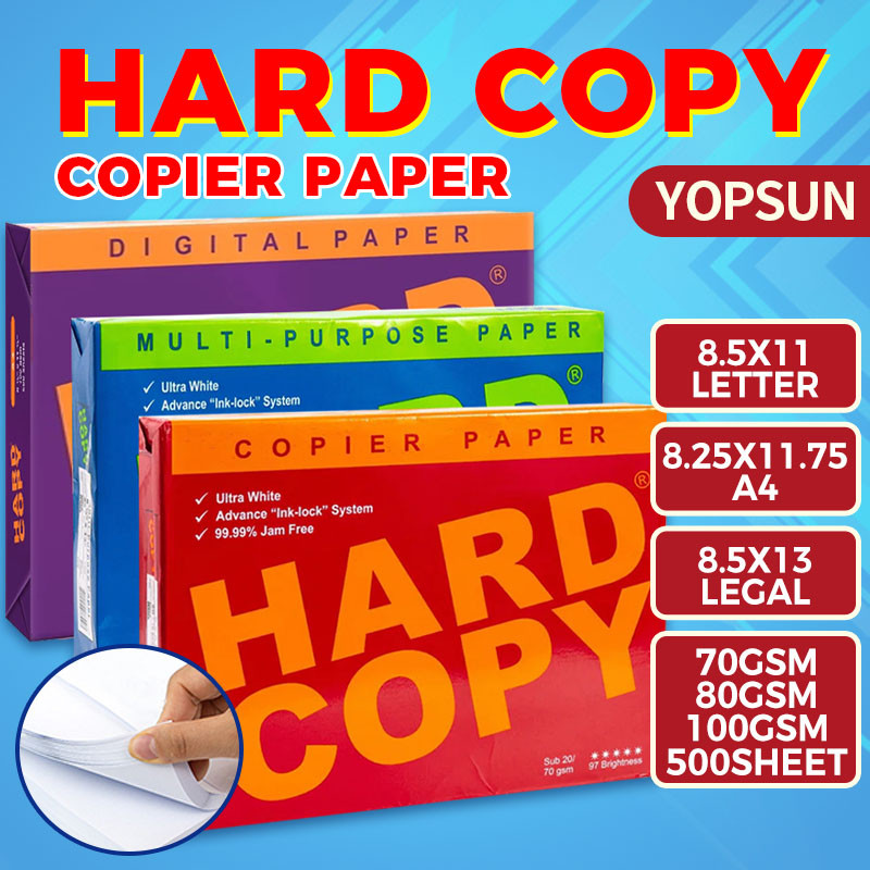 Hard Copy Bond Paper Short / A4 / Long 70Gsm / 80Gsm / 100Gsm High ...