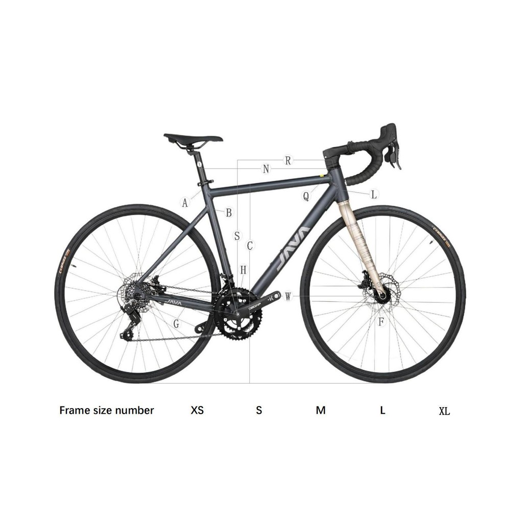 JAVA Road Bike Aluminum Alloy Full Hydraulic Disc Brake Thru Axle Drop ...