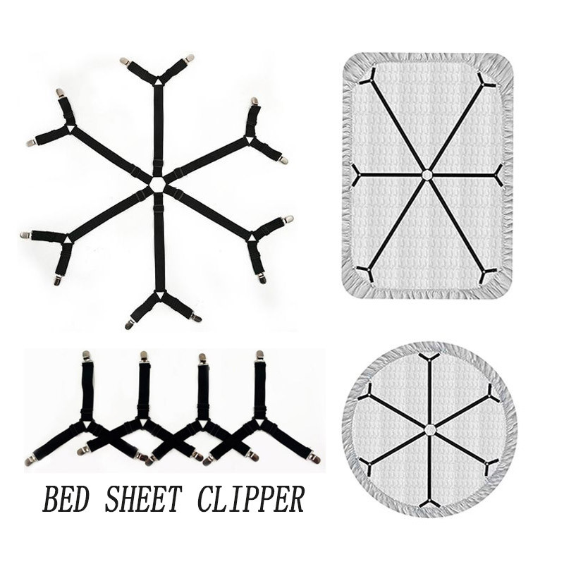 Adjustable Bedsheet Clipper Triangle Circular Elastic Clip Gripper ...