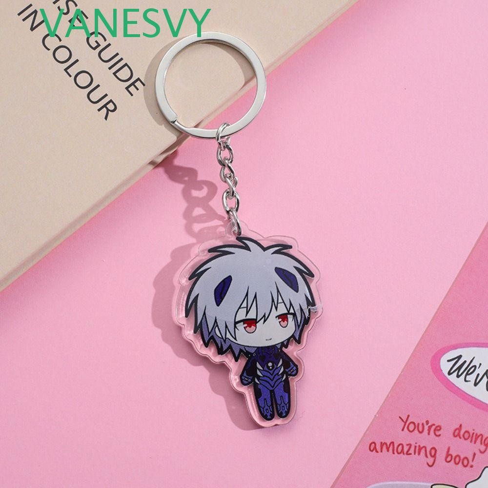 VANESVY Neon Genesis Evangelion Keychain, Asuka EVA 01 Anime EVA ...