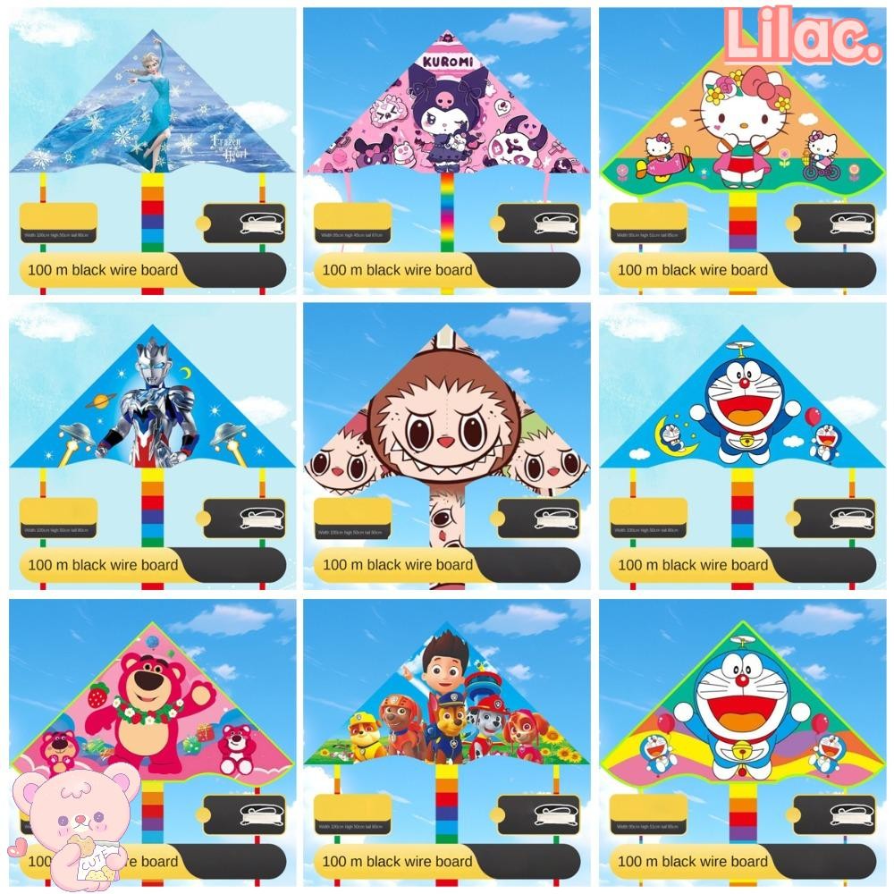 LILAC Cartoon Triangle Kites, Cartoon Labubu Children's Kite, Triangle ...