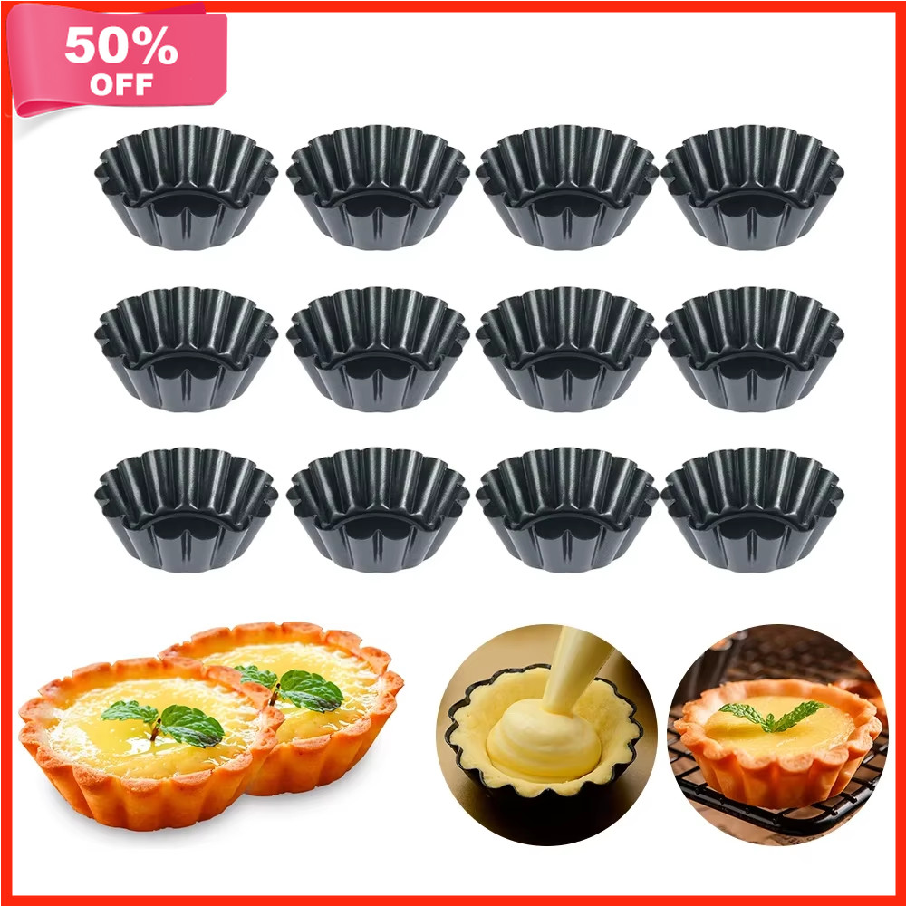 Non-stick Cupcake Egg Tart Mold Carbon Steel Tart Flan Pie Pizza Cake Cupcake Baking Cups Cake ...
