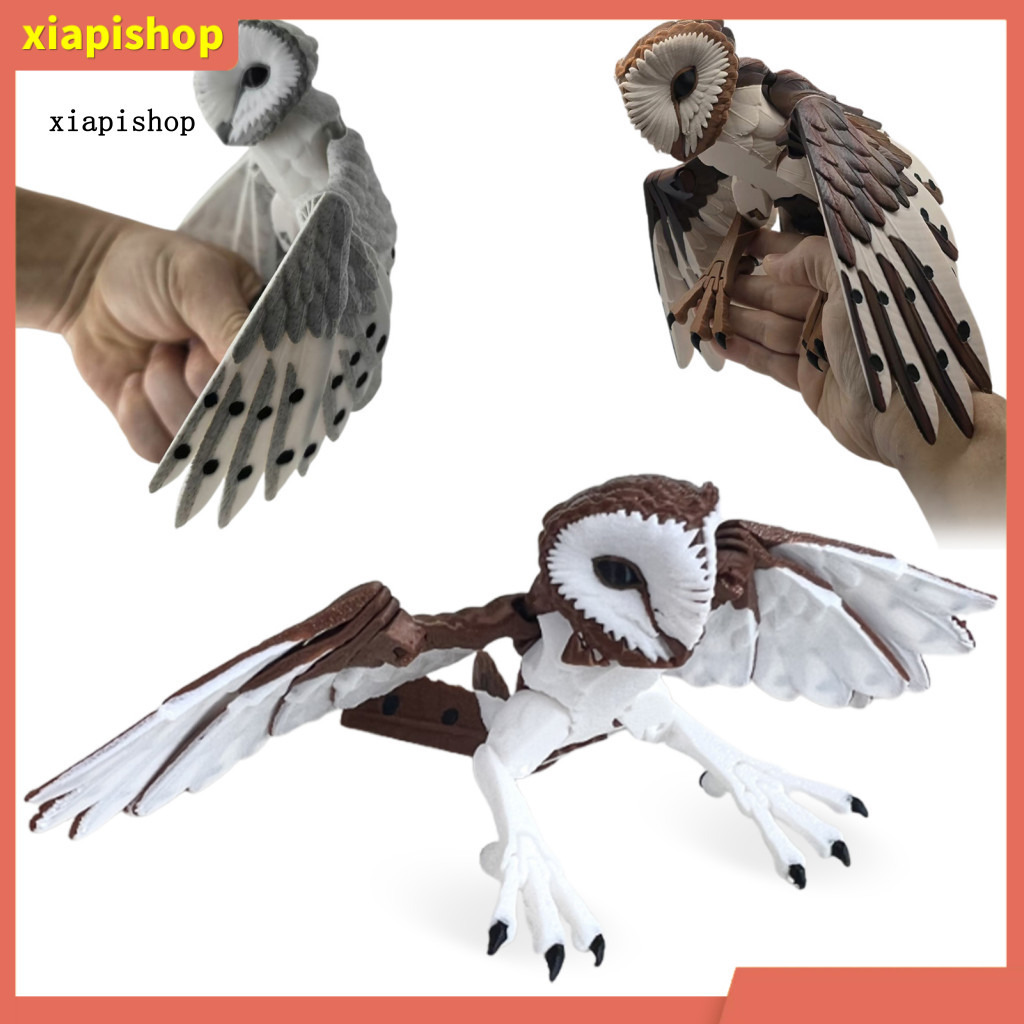 XPS Articulated Owl Ornament 3d Printed Owl Ornament Poseable Owl ...
