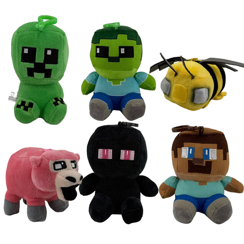 2025 A Minecraft Movie Keychain Minecraft Plush Doll 12CM Creeper ...