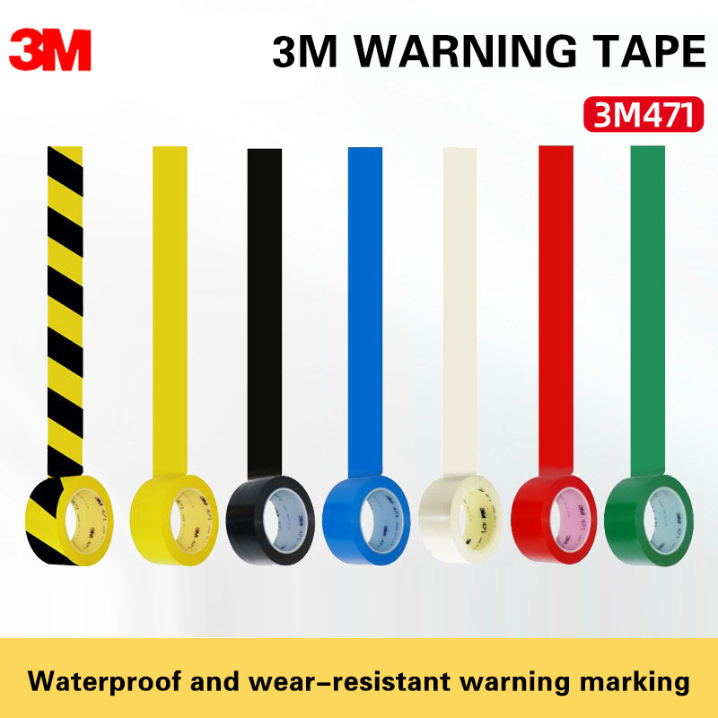 3M 48mm x 33M Warning Tape 471 Non-Marking Floor Pvc Tape 5S Stripe Positioning Tape Marked ...