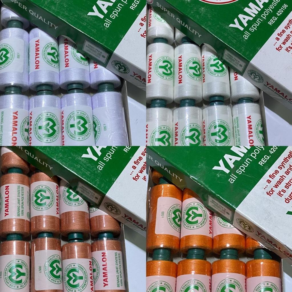 YAMALON SEWING THREAD 40/2 500 YARDS CONTENTS 6 PCS | Shopee Philippines