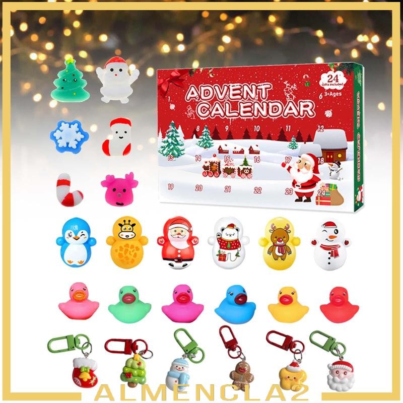 [Almencla2] Xmas Advent Calendar 2024 with 24 Toys Christmas Theme Doll ...
