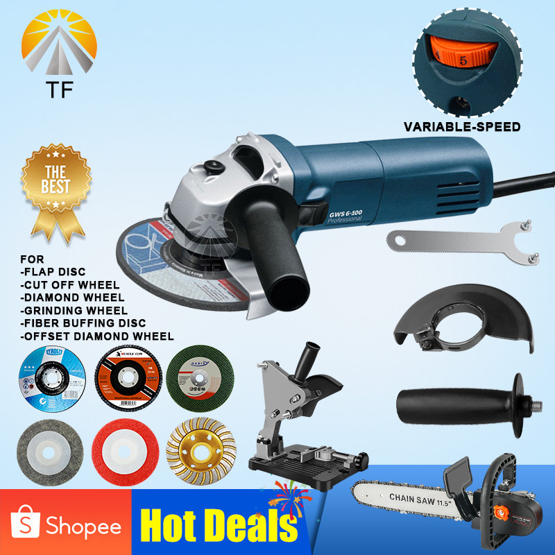 Angle Grinder 4" power tools grinders Variable-Speed 1000W | Shopee ...