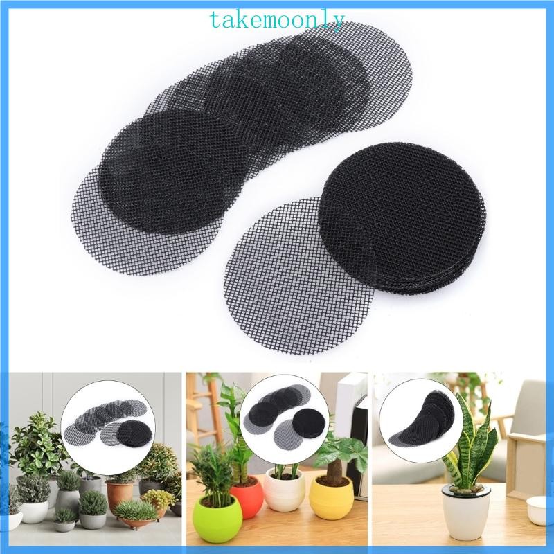 TAK 50Pcs Bonsais Pots Bottom Grids Mat Mesh Plant Drainage Screens ...