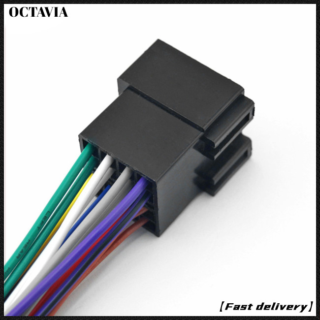 AT Universal Male ISO Radio Wire Wiring Harness Adapter Connector Car ...