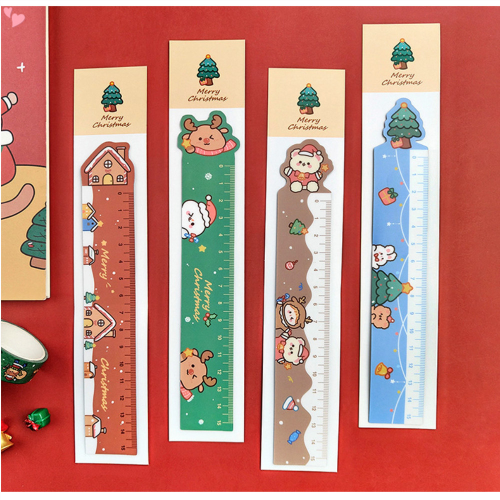 Christmas Magnetic Ruler Xmas Ruler Portable Kids Ruler Student ...