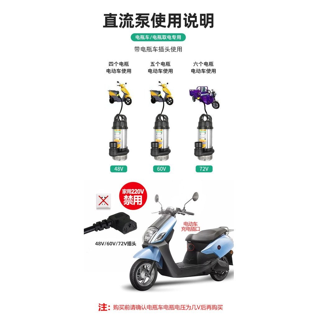 Permanent Magnet Brushless DC Pump48v60v72v Battery Car Pumper ...
