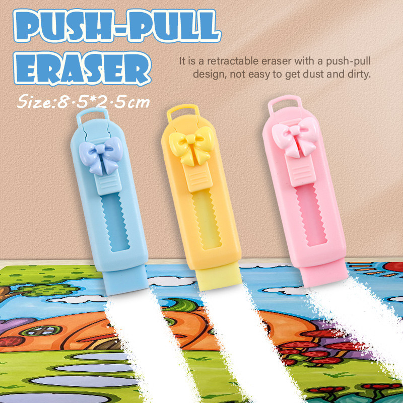 Creative Sliding Erasers, Push and Pull Pencil Eraser, Retractable ...