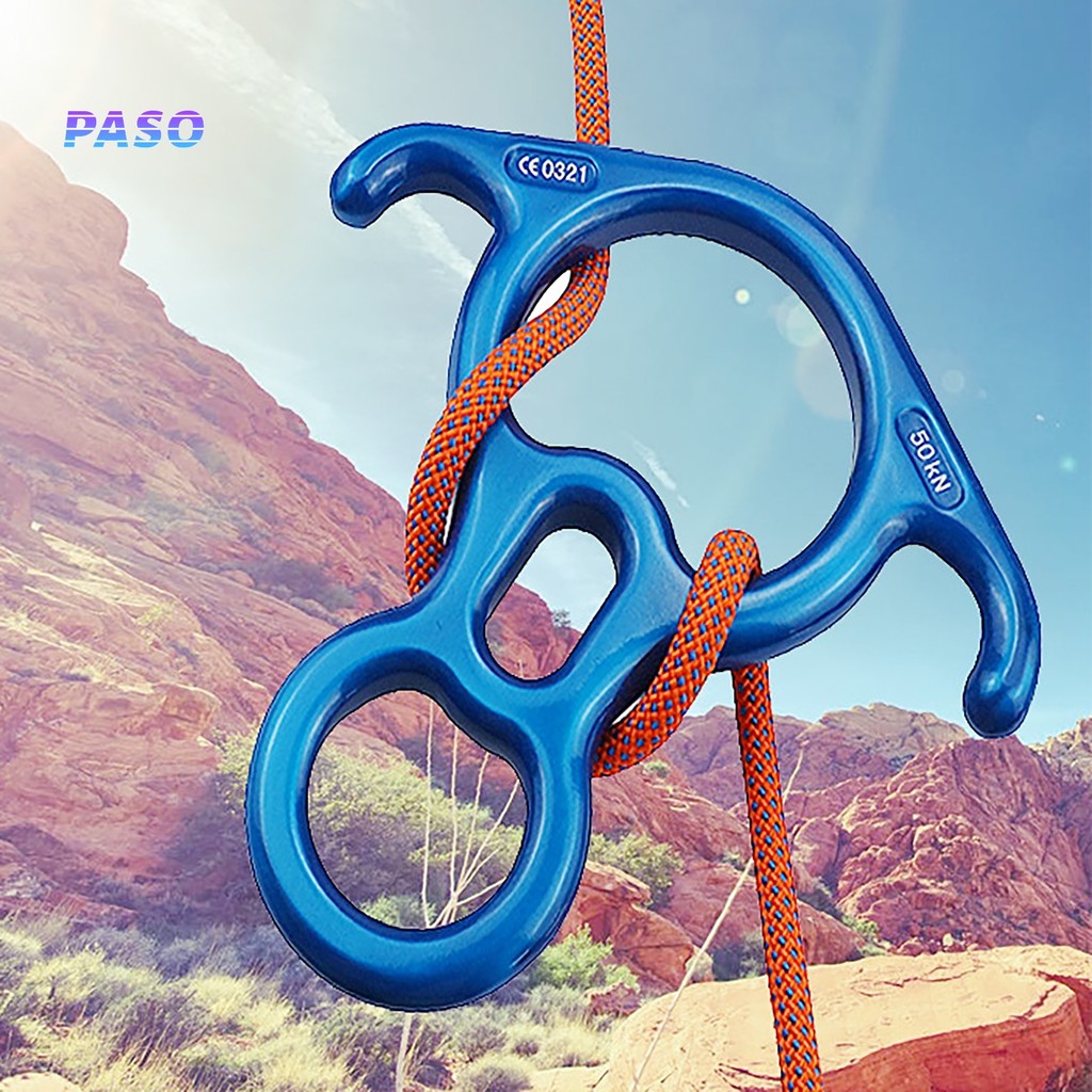 PAS-50KN Rescue 8 Shape Descender Gear Tool for Rock Climbing Training ...