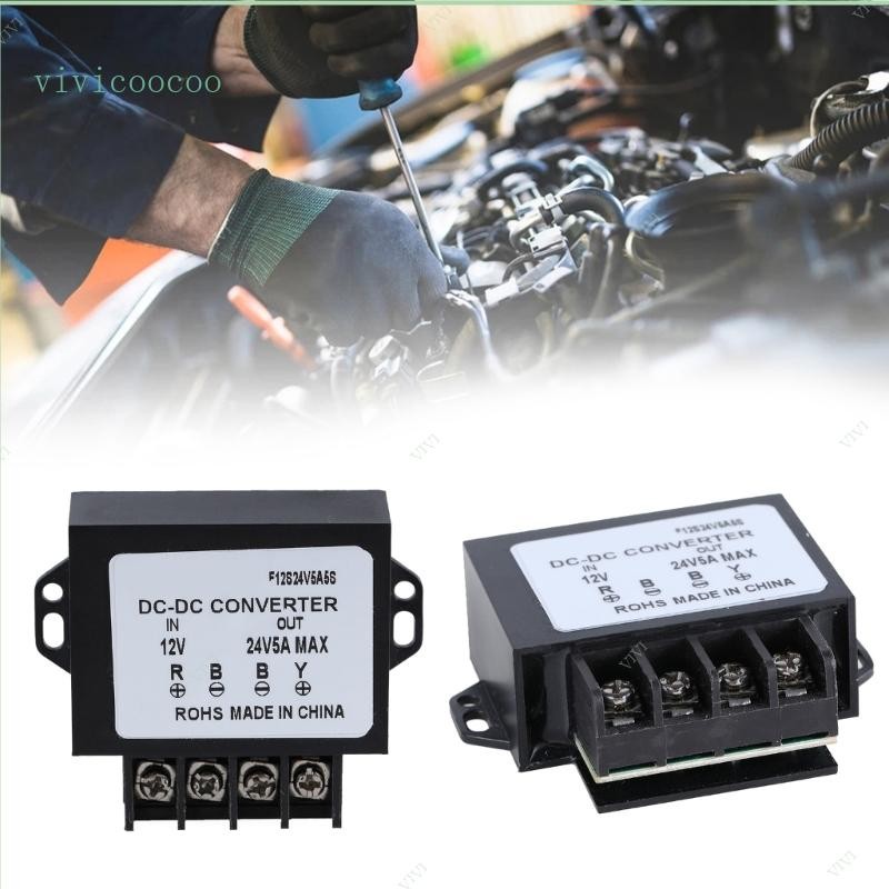VIVI Waterproof 12V to 24V Step up 5A 120W Voltages Converter Regulator Converter Power Supply ...