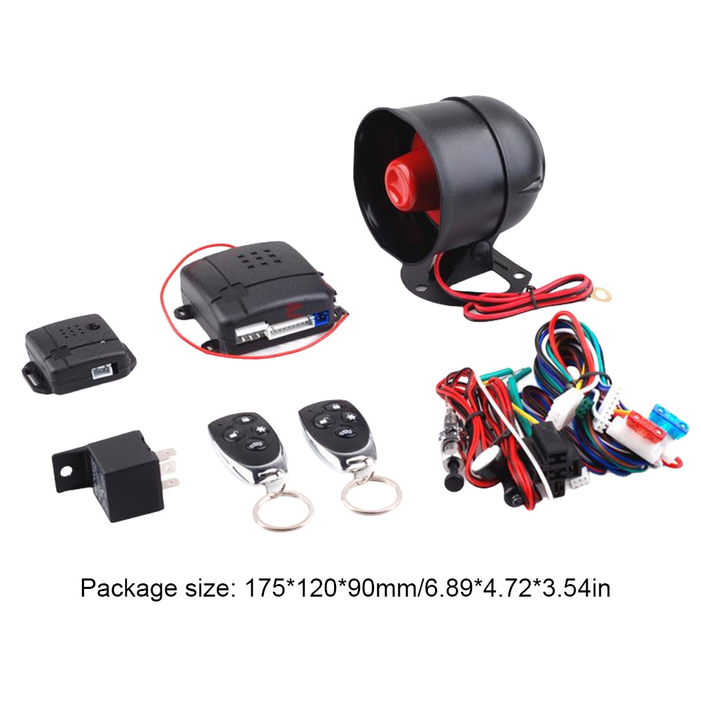 Universal Car Alarm System Waterproof Remote - Vehicle Security System ...