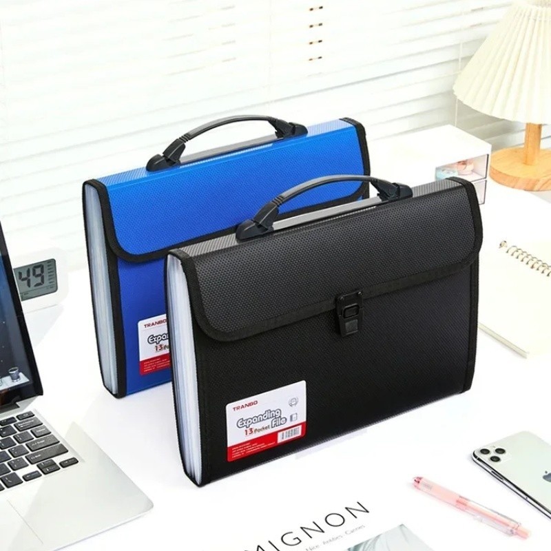 Portable 13 Pockets A4 Size Expanding Wallet File Folder Paper Document ...