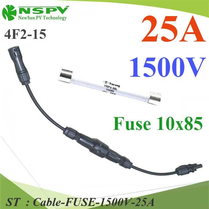 50cm Wire MC4 FUSE For DC Solar Cell With 10x85 Size 25A 1500V Cable ...