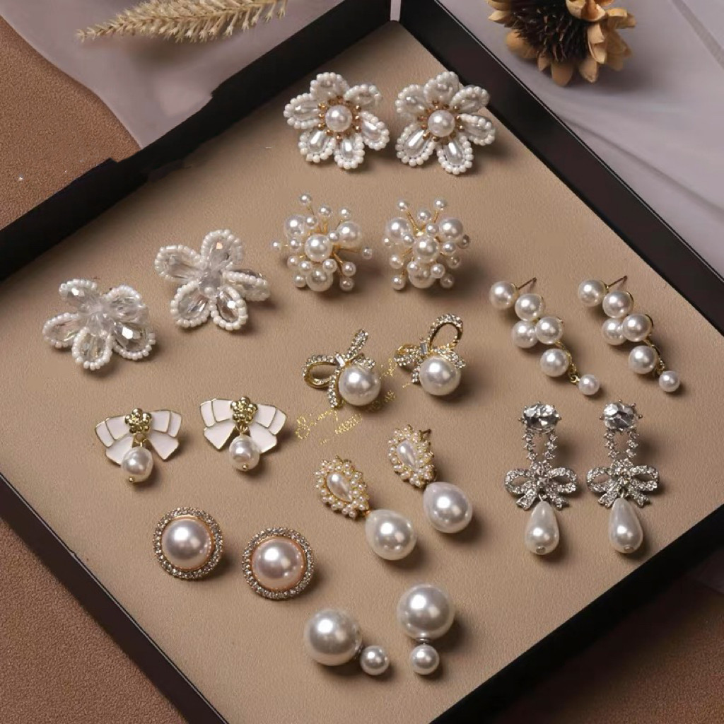 emie fashion New Style Korean Asymmetrical Pearl Tassel Butterfly ...