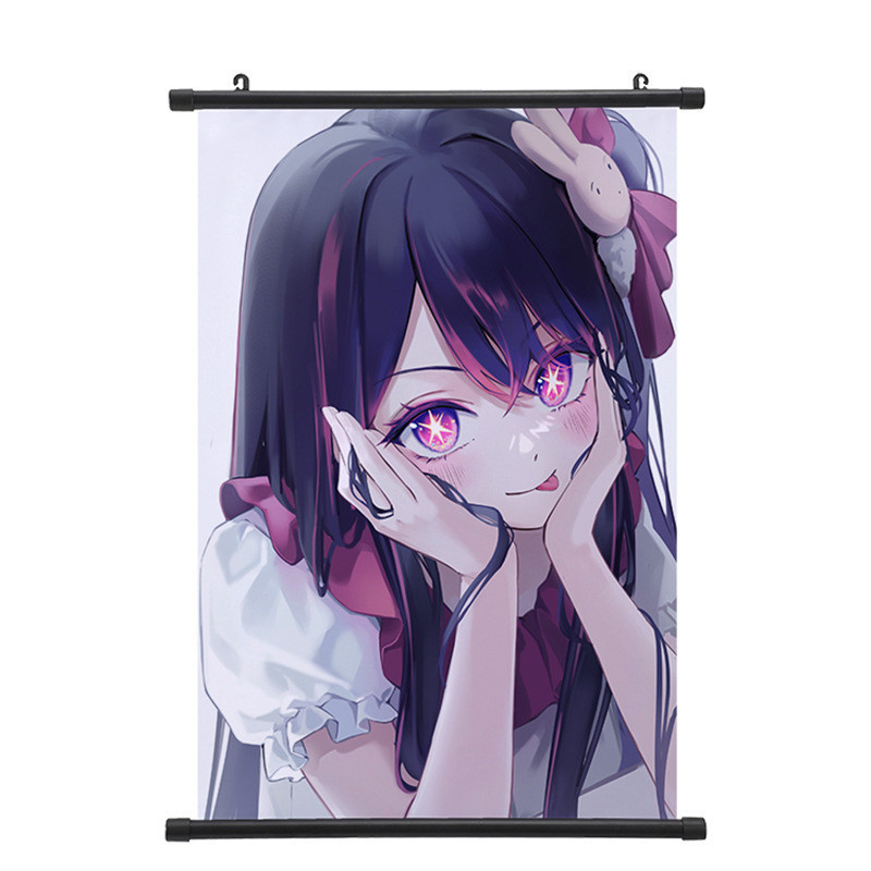 Oshi No Ko Hanging Painting Anime Peripheral Hoshino Aquamarin Scroll ...