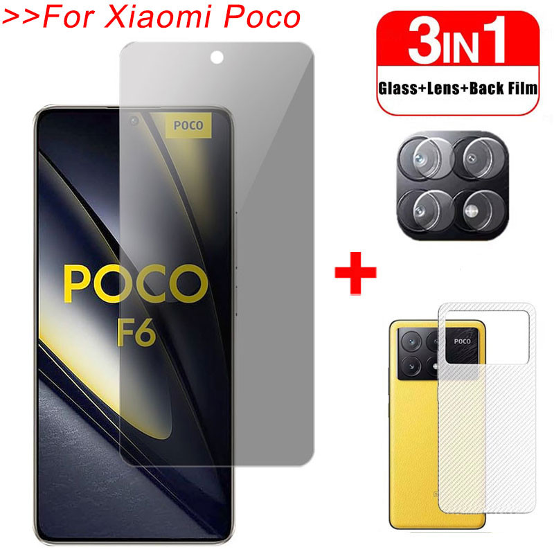 Anti-Spy Privacy Tempered Glass For Xiaomi Poco F6 F5 X6 X5 X4 X3 NFC M6 Plus M5 M5s M4 M3 F5 F4 ...