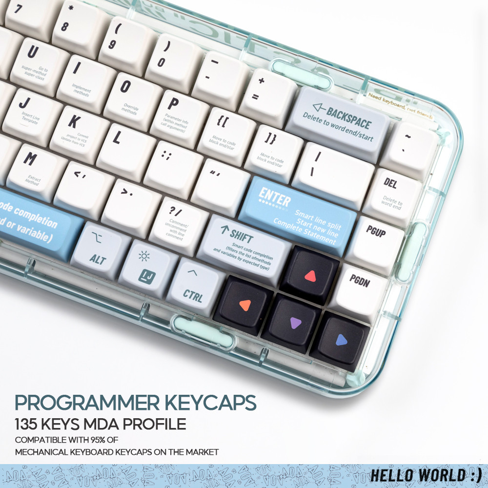 Programmer Keycaps 135-key PBT Set MDA Profile Keycaps Mechanical ...