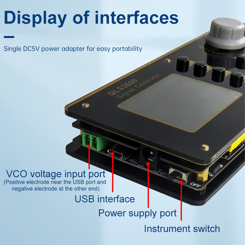 Pcbfun QLS3600S 2.4-inch TFT Display Arbitrary Wave DDS Function Signal ...