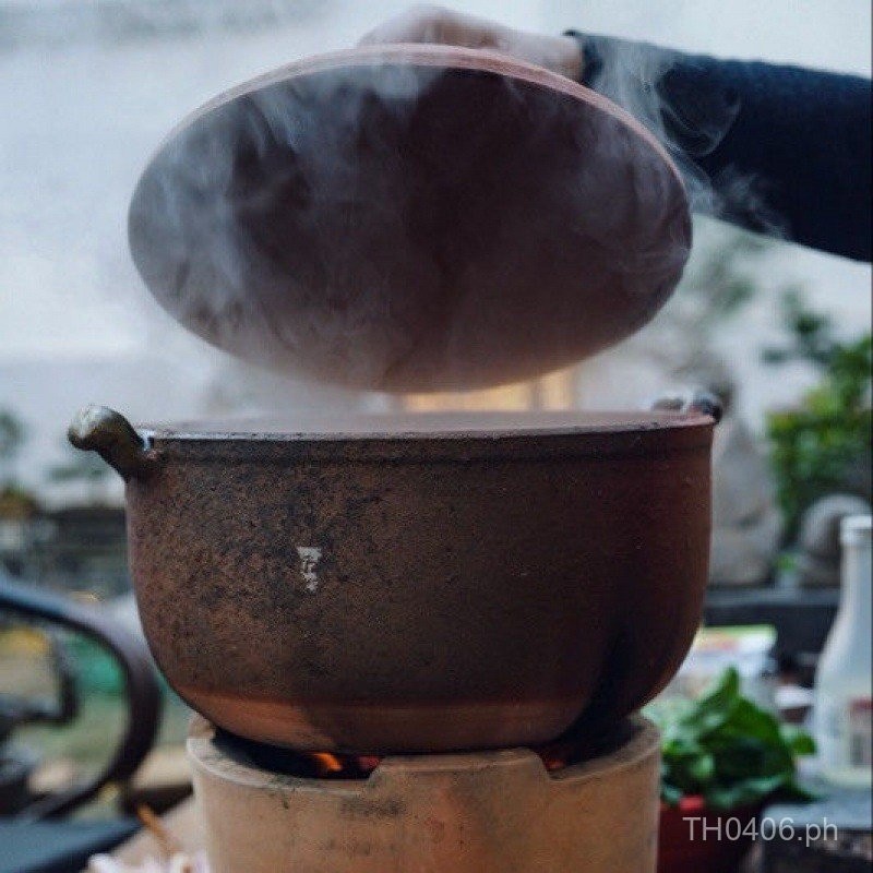 Open Flame Clay Pot Porridge Original Flavor Earthen Pot Earthenware ...