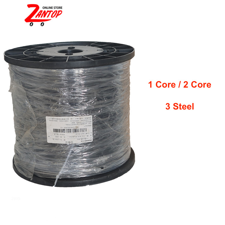 Fiber Optic Cable 1 Core / 2 Core 3 Steel 1km 1000m Pure Black Wire ...