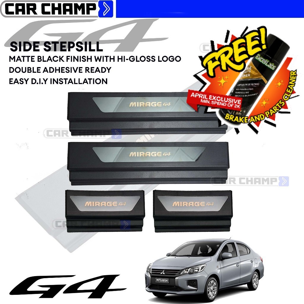 Mitsubishi Mirage G4/Hatchback 2016 to 2025 OEM Side Stepsill In and ...