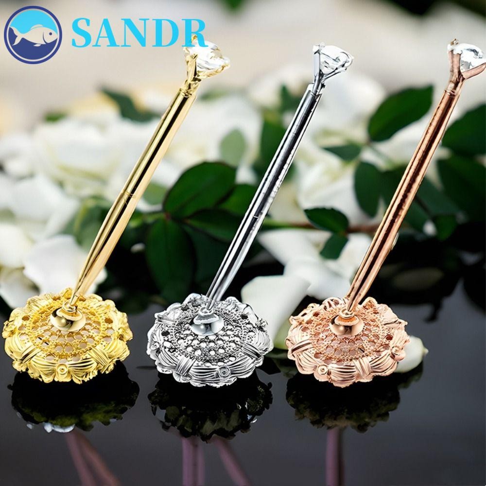SANDR Signing Diamond Pen, Attached Base Smooth Writing Reception Desk ...