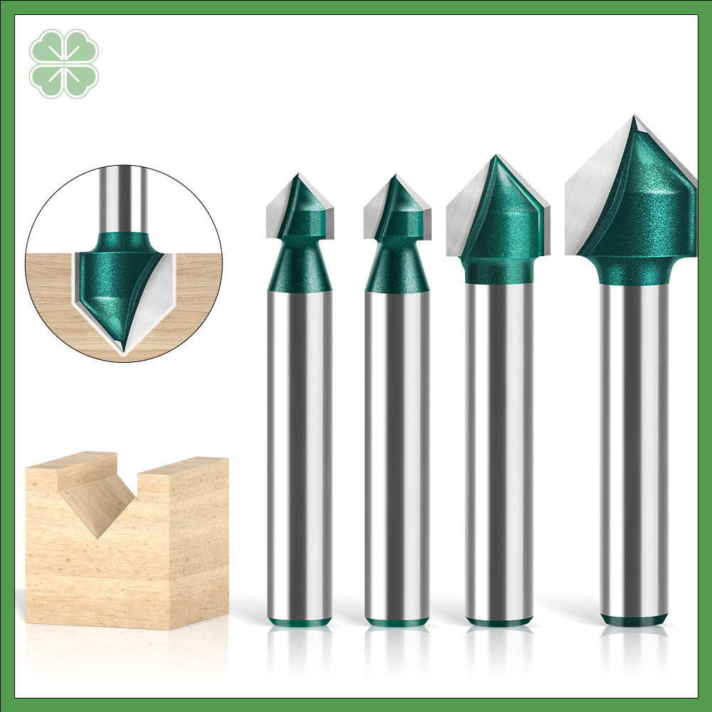 90 Degree V-Groove Router Bit, Professional Wood Engraving Tool for ...