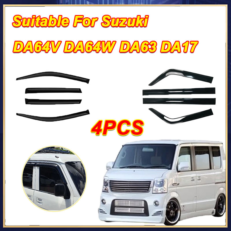 4Pcs Rain Visor for Suzuki DA64V DA64W DA63 DA17 Window Rain Deflector ...