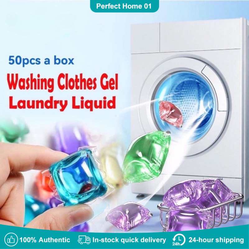 50/100pcs Liquid Laundry Pods Liquid Capsules Detergent Beads Balls ...