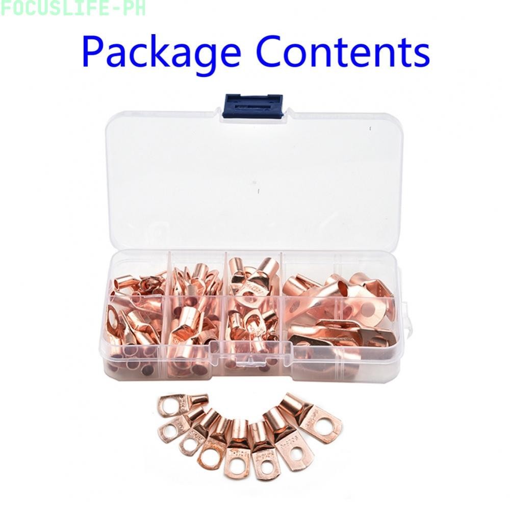 Copper Ring Terminals Crimp Cable Lug Connectors Replacement Part Tools ...