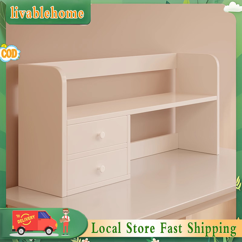 Desktop Shelf Bookshelf Writing Desk Organiser Standing Multi-Layer ...