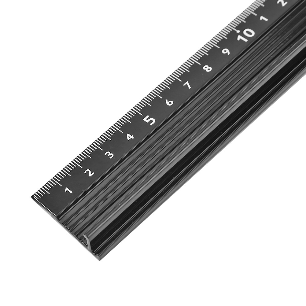 30cm Multi-functional Aluminum Alloy Protective Straight Ruler Anti ...