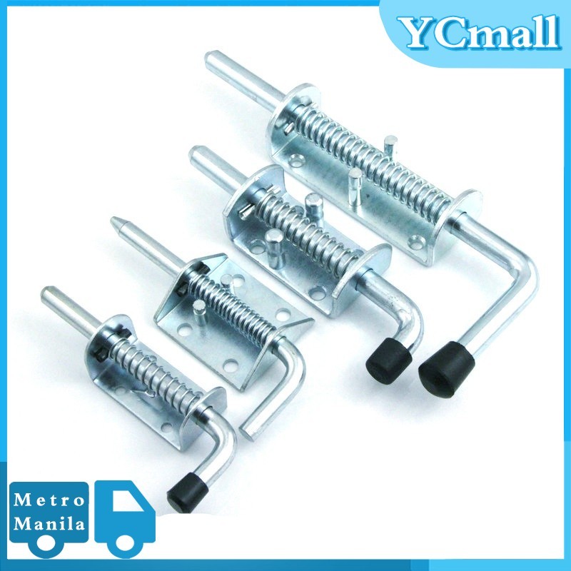 Heavy Duty Spring Latch Barrel Bolt Spring Lock Hasp For Gate Shed Door ...