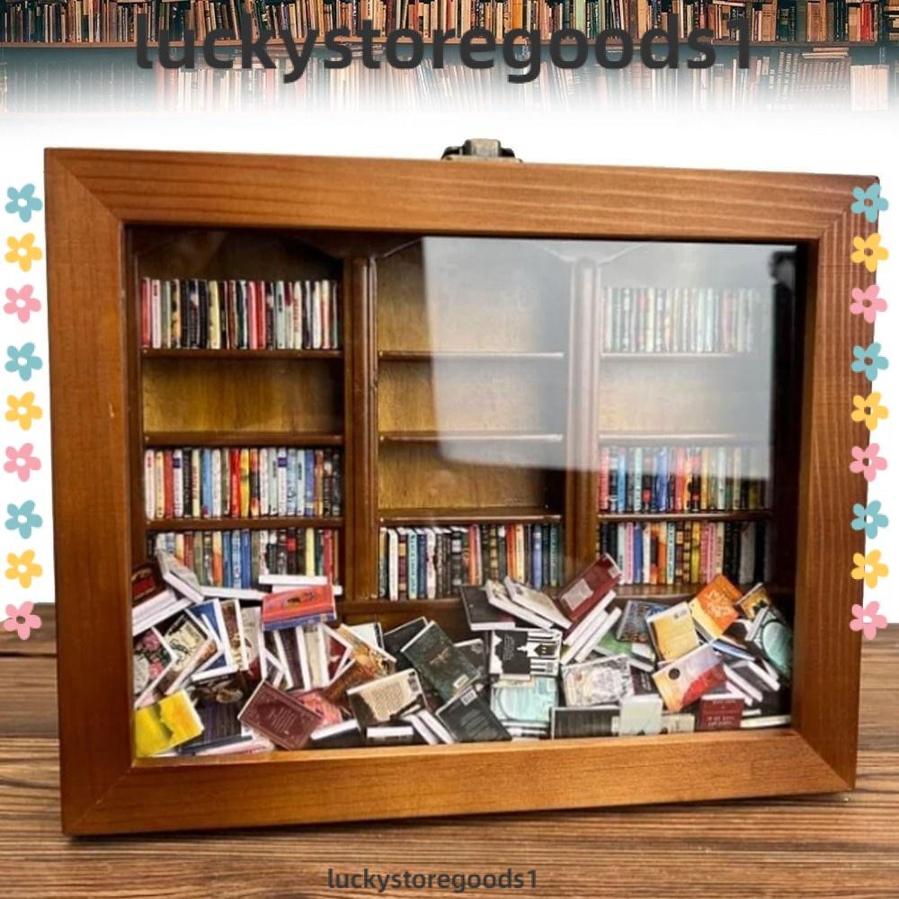LUCKYSTOREGOODS Anxiety Bookshelf, Bookshelf Decor Handmade Miniature ...