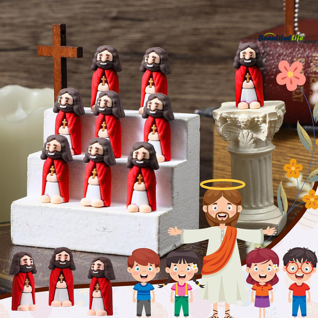 Beautifullife 25 Pcs Mini Jesus Dolls Tiny Jesus Figurines Religious ...