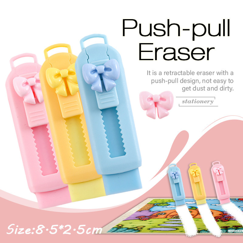 Push-pull Design Retractable Pencil Eraser Stylish Lovely Automatic ...