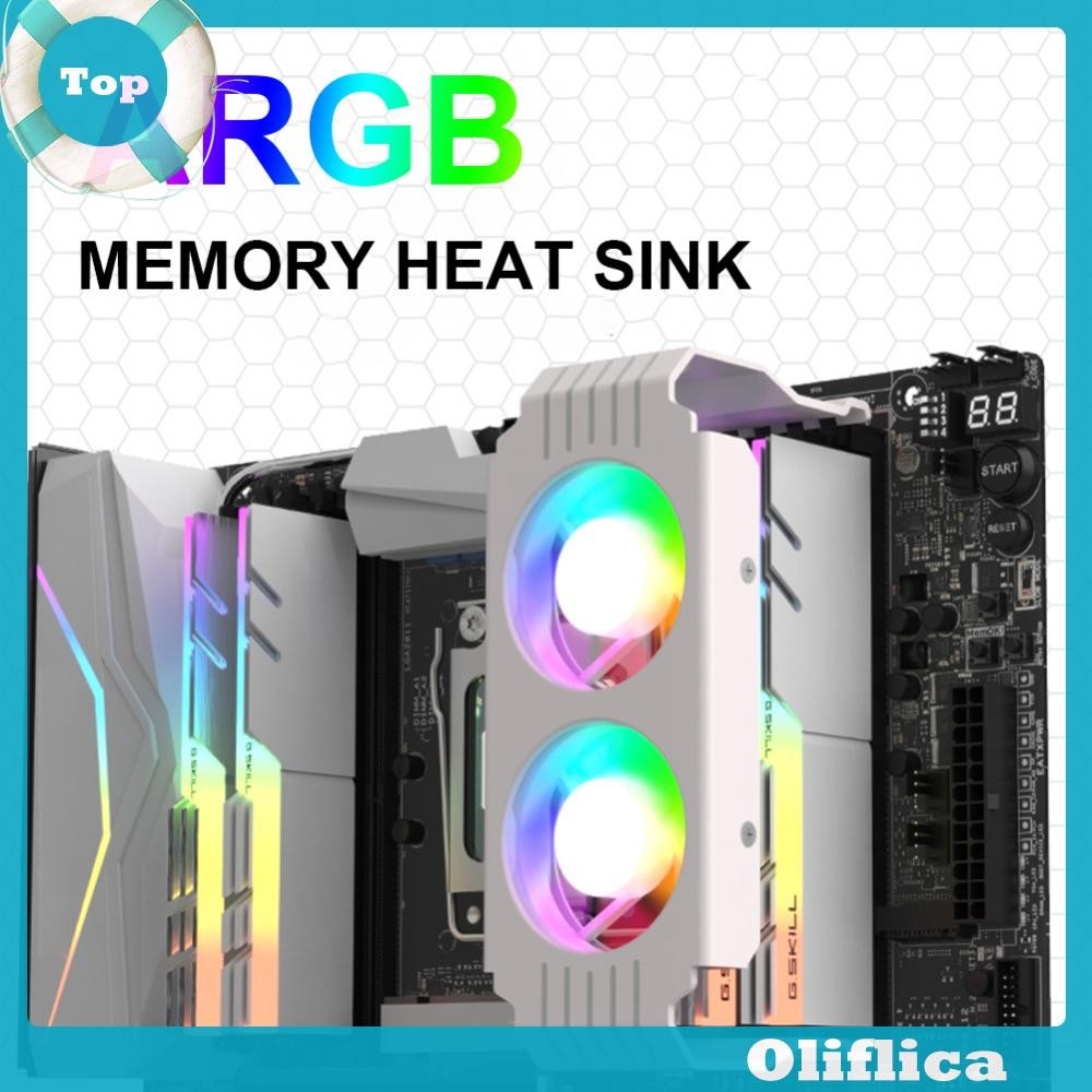 [Oliflica.ph] D50 RAM ARGB Sync Heatsink Cooler Memory With Dual PWM Cooling Fan For DDR4 DDR5 ...