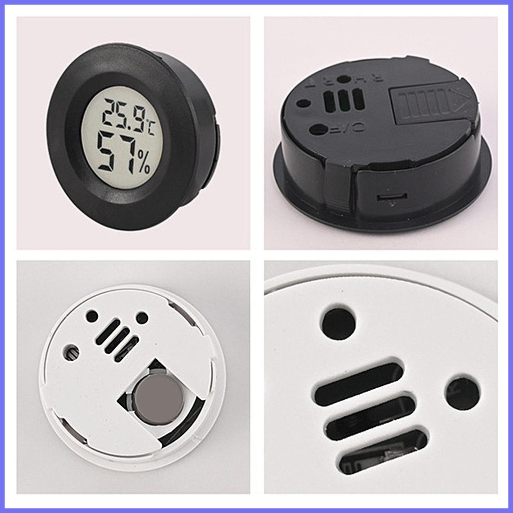 Digital Hygrometer Temperature Gauge Round Indoor Humidity Monitor ...