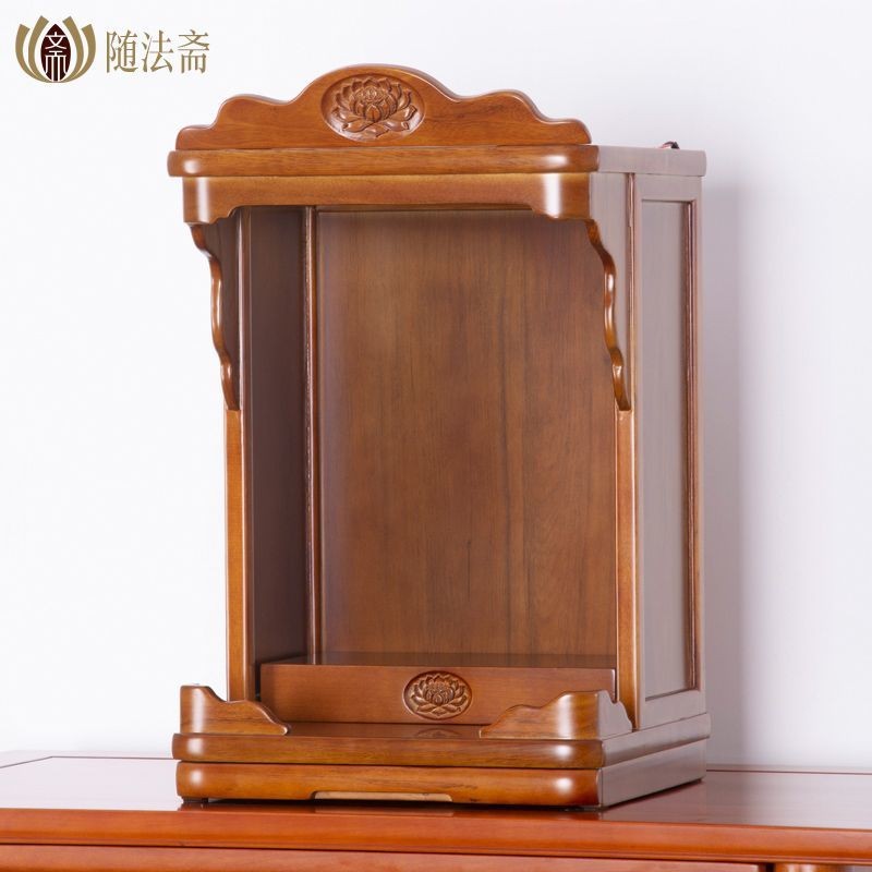 Solid Wood Wall-Mounted Small Altar Home Worship Table Buddha Stand ...