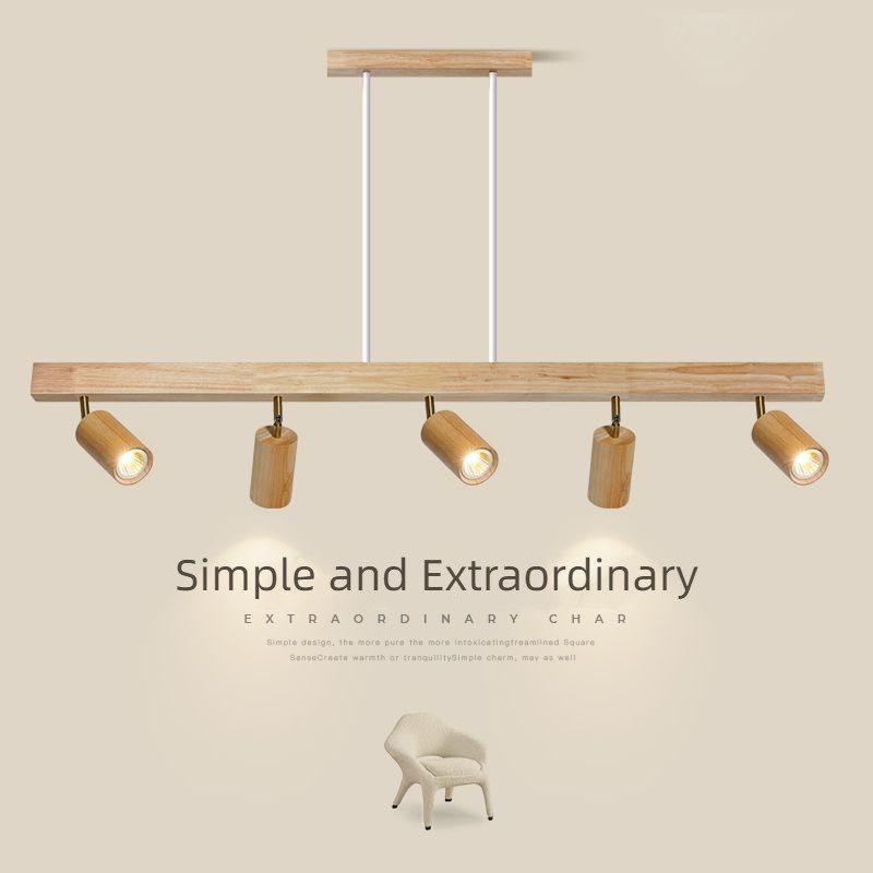 Restaurant Pendant Light, Nordic Wooden Living Room Auxiliary Light ...