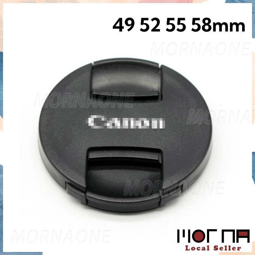 49mm 52mm 55mm 58mm Center Pinch Snap-on Canon Lens Cap Cover | Shopee Philippines